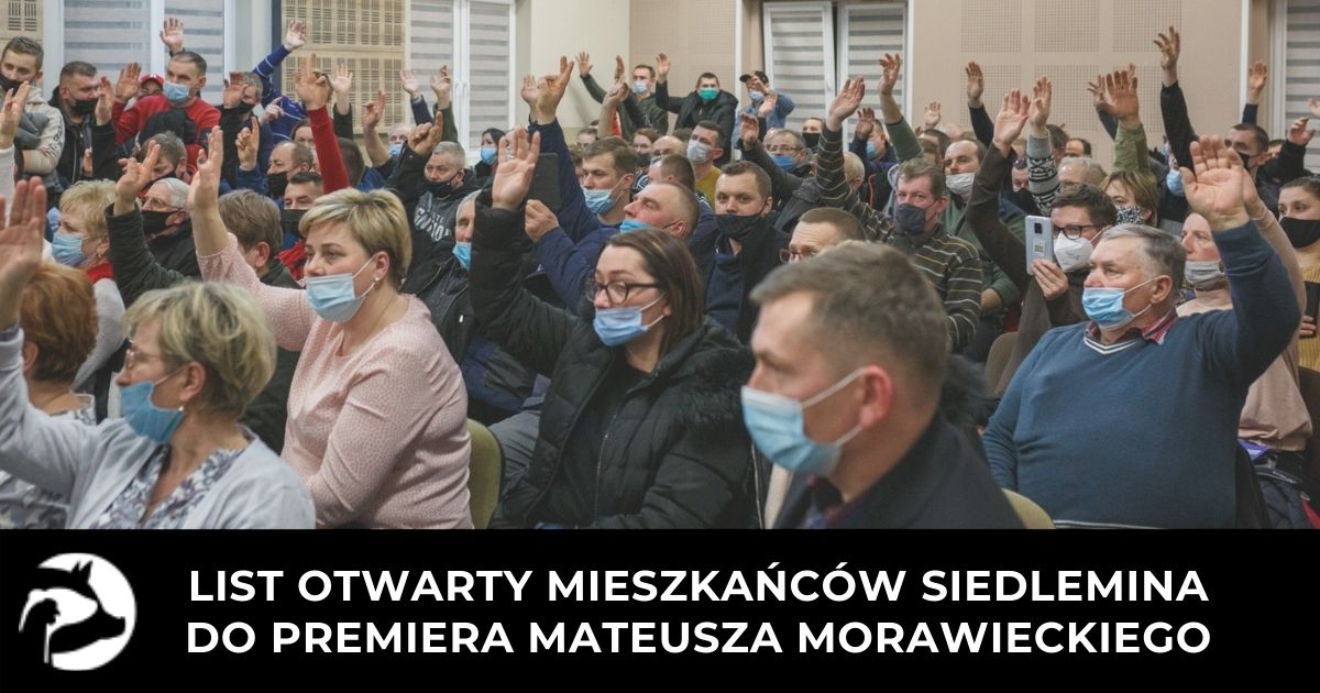 List otwarty Mieszkańców Siedlemina do Premiera Mateusza Morawieckiego ws. budowy przemysłowej ...